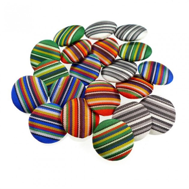 Knapper som er trukket med stoff | Perlehuset nettbutikk alt i knapper ...