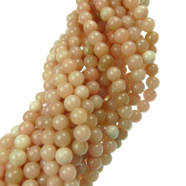 Perler Rosa opal runde | Perlehuset nettbutikk alt i knapper, garn ...