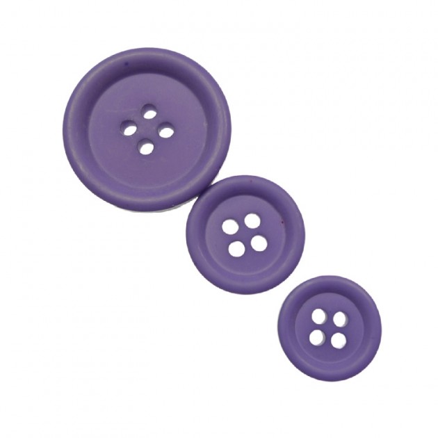 Knapper Lilla matte med 4 hull | Perlehuset nettbutikk alt i knapper, perler og utstyr på nett