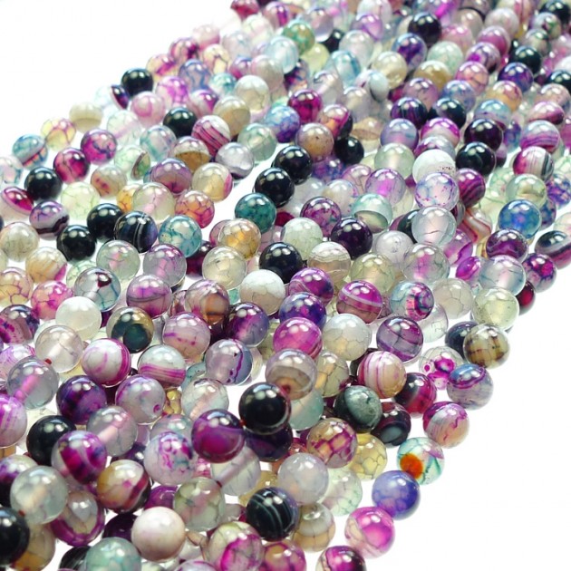 Steinperler RØDE ROSA LILLA | Perlehuset nettbutikk alt i knapper, garn ...